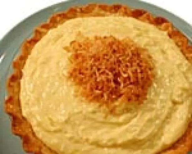 Coconut Cream Pie with Chocolate-Painted Crust Recipe | Food Network