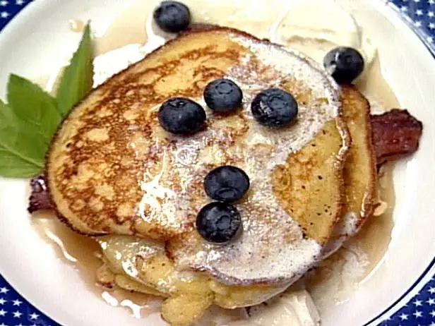 Corn Cake Breakfast Stacks with Maple Butter Recipe | Food Network