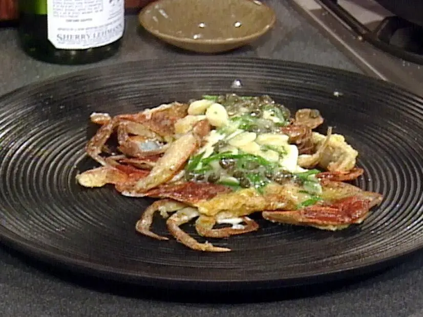 Sauteed Soft-shell Crabs with Garlic and Butter Recipe | Food Network