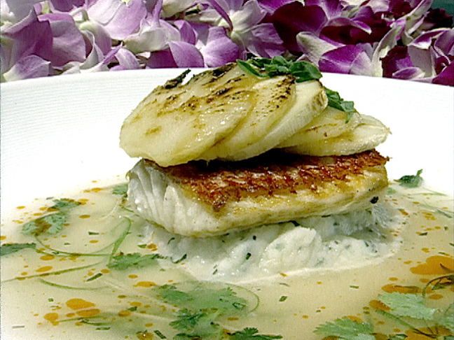 Pan Roasted Onaga (Red Snapper) with Charred Sugarloaf Pineapple ...