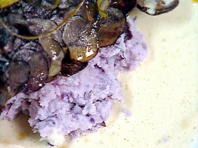 Blue Potatoes Mashed with Roasted Garlic Recipe | Food Network