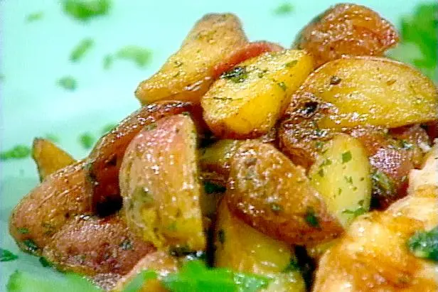 Crispy Potatoes with Bacon, Garlic, and Parsley Recipe | Food Network ...