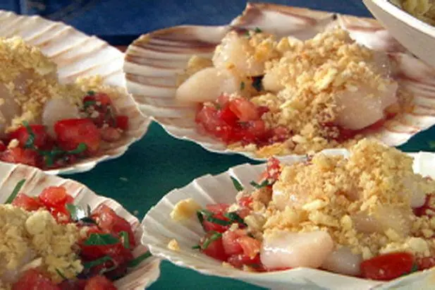Scallops on the Half Shell Recipe | Alton Brown | Food Network