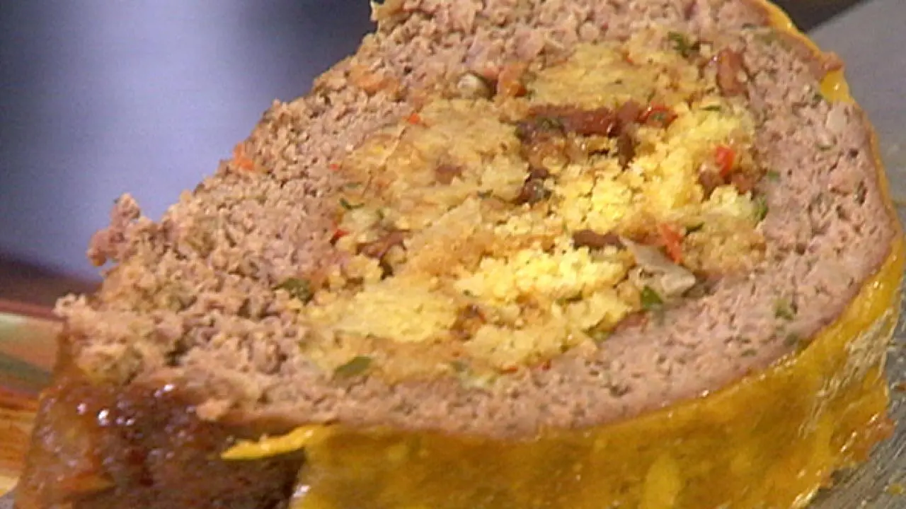 Cornbread Stuffed Meatloaf Recipe | Guy Fieri | Food Network