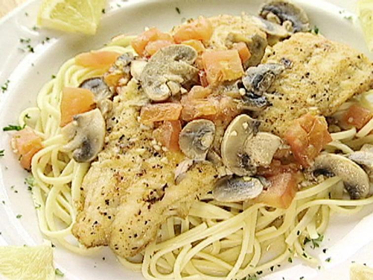 Fresh Walleye with Garlic Wine Sauce Recipe | Food Network