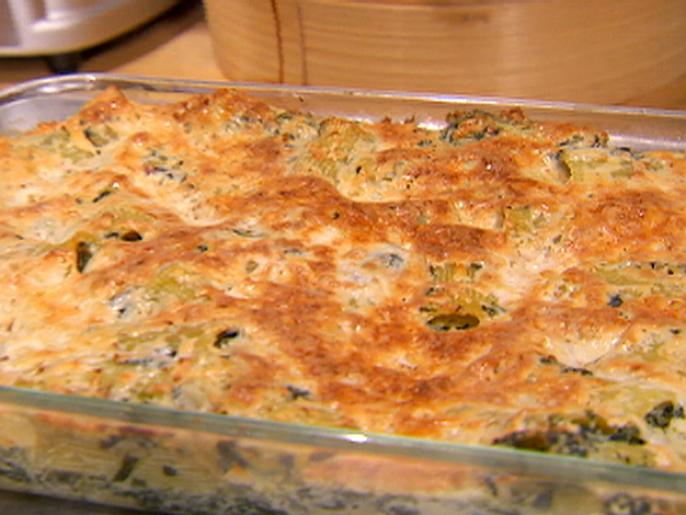 Baked Ricotta and Spinach Rigatoni Recipe | Dave Lieberman | Food Network