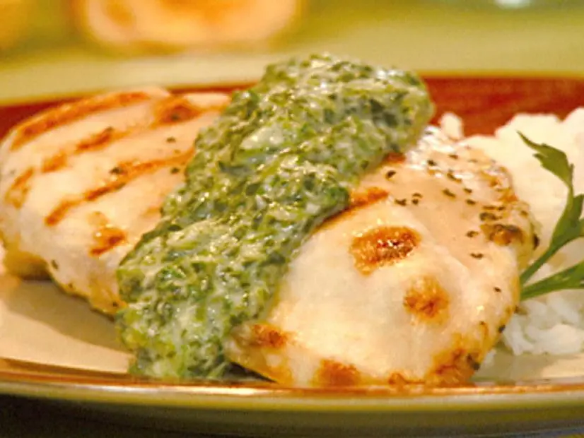 Baked Chicken With Green Spinach-Horseradish Sauce Recipe | Robin ...