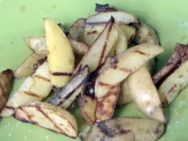 Vinegar and Salt Grilled Potato "Chips" Recipe | Bobby Flay | Food Network