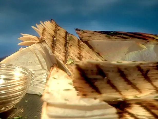 Garlic Onion Tortilla Cake Recipe | Guy Fieri | Food Network