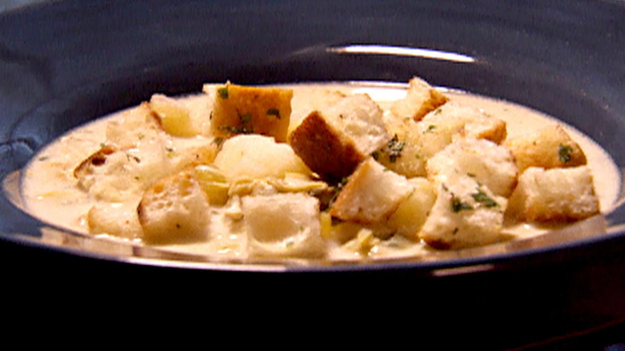 New England Clam Chowder Recipe | Dave Lieberman | Food Network