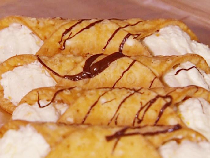 Cannoli with Chocolate Drizzle Recipe | Danny Boome | Food Network