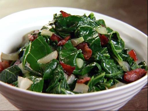 Quick-Braised Greens with Bacon and Sweet Onions Recipe | Aida ...