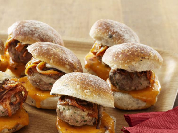 Mini Pork Cheeseburgers Recipe | Food Network