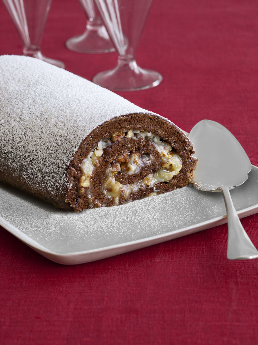 German Chocolate Cake Roll Recipe - Chef's Resource Recipes