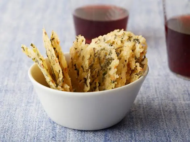 Parmesan, Basil and Lemon Wafers (Frico) Recipe | Giada De Laurentiis ...