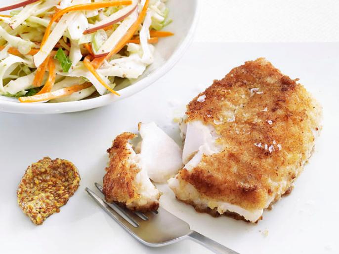 Pan-Fried Cod with Slaw Recipe | Food Network Kitchen | Food Network