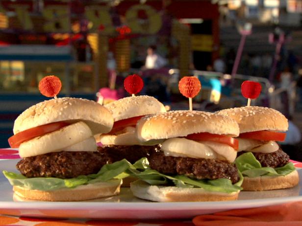 Spring Fair Onion Burger Recipe | Sandra Lee | Food Network