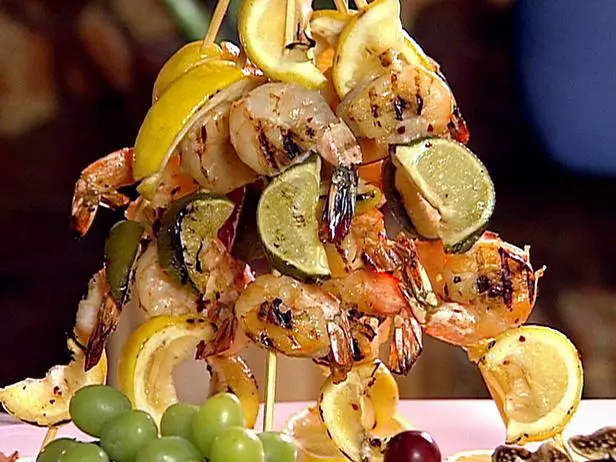 Honey and Mustard Shrimp Skewers Recipe | Danny Boome | Food Network
