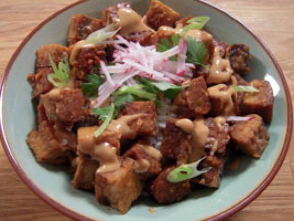 Sweet and Sour Tempeh with Spicy Peanut Sauce Recipe | Food Network