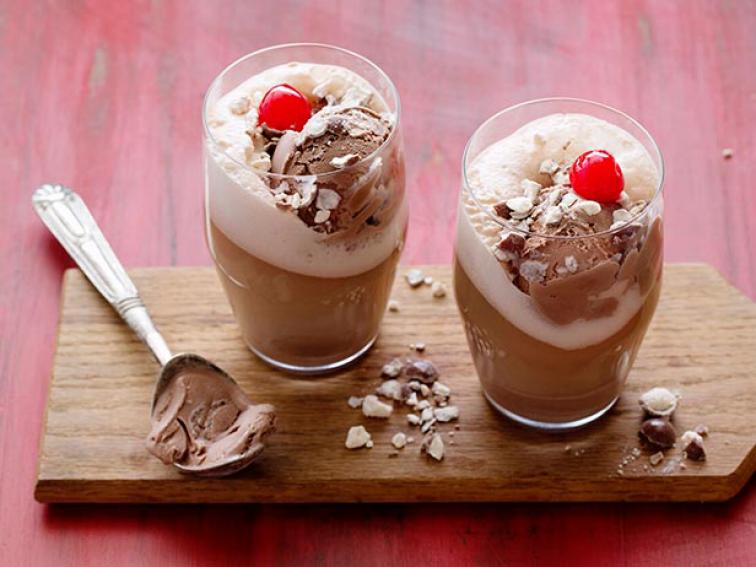 Chocolate Malted Cherry Float Recipe | Guy Fieri | Food Network