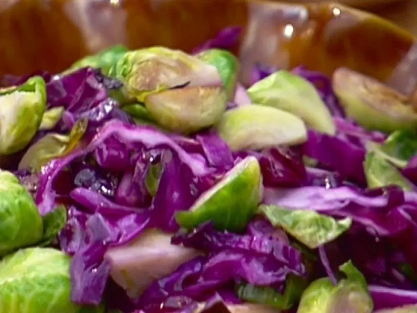 Sauteed Brussels Sprouts and Red Cabbage Recipe | Danny Boome | Food ...