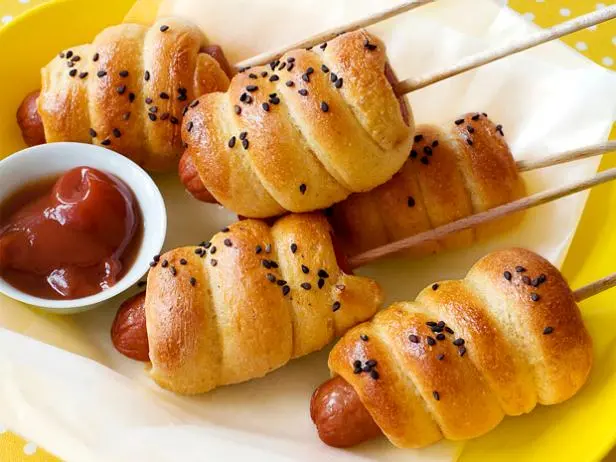 Baked Mini Corn Dogs Recipe | Food Network Kitchen | Food Network