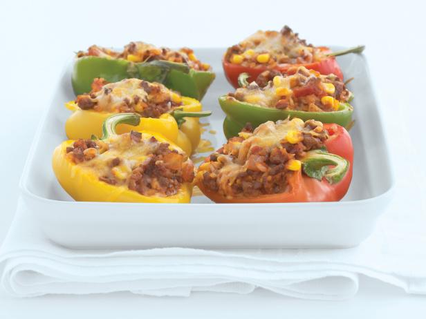 Tri-Color Stuffed Peppers Recipe | Food Network