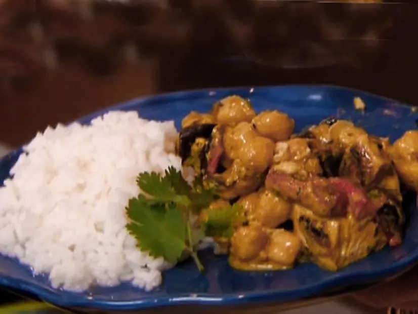 Chicken Curry with Chickpeas Recipe | Robin Miller | Food Network