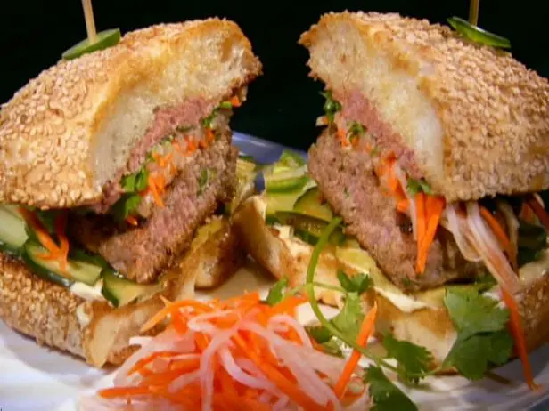 Vietnamese Bistro Burger Recipe | Food Network