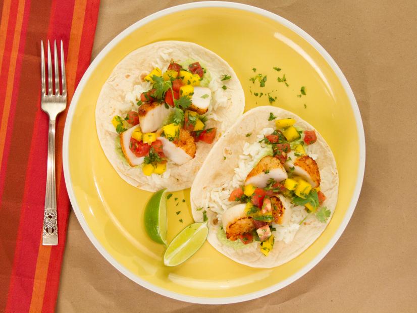 Cumin-Seared Scallop Tacos Recipe | Kelsey Nixon | Food Network