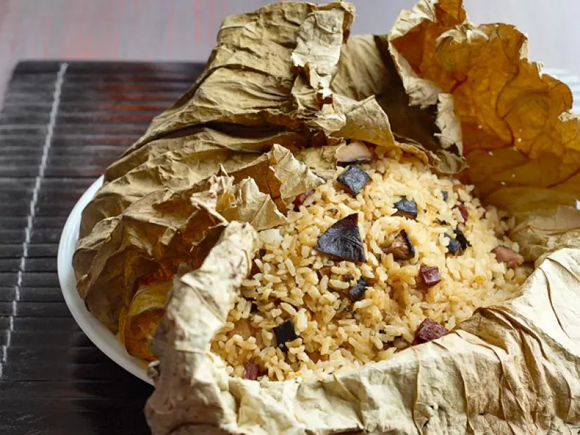 Lotus Rice With Chinese Sausage Recipe | Food Network Kitchen | Food ...