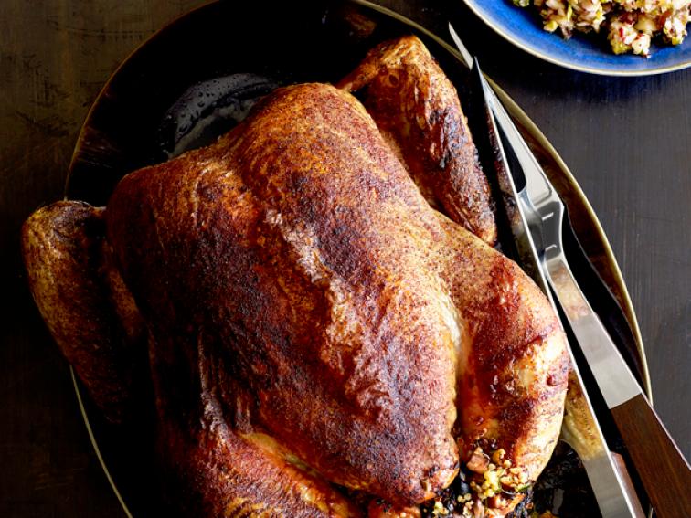 Roasted Capon with Quinoa-Olive Stuffing Recipe | Food Network Kitchen ...