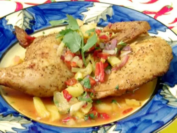 Jake's Keawe-smoked Chicken Halves served with Jake's Smoked Pineapple ...