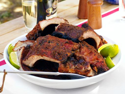 Smoked Ribs With Dry Rub Recipe | Tyler Florence | Food Network