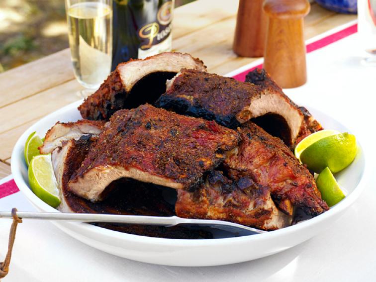 Smoked Ribs With Dry Rub Recipe | Tyler Florence | Food Network