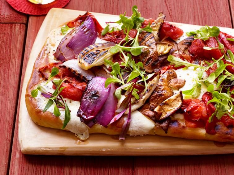 Grilled Everything Pizza Recipe | Food Network Kitchen | Food Network