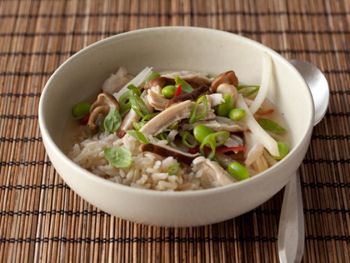 Brothy Chicken and Rice with Ginger and Scallions Recipe | Food Network ...