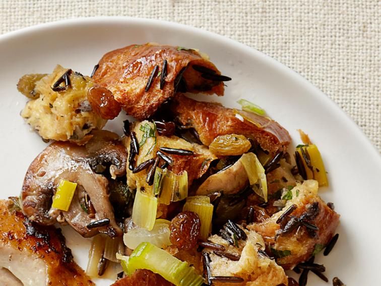 Challah Bread- Mushroom Stuffing With Wild Rice and Raisins Recipe ...