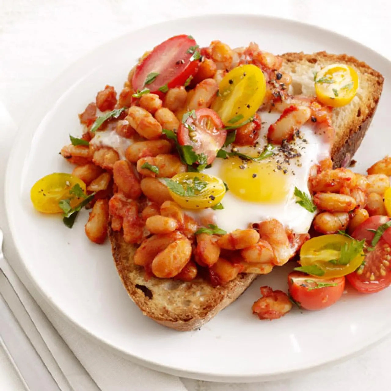 Baked Eggs and Beans on Toast