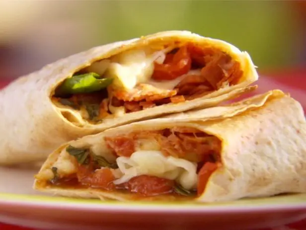 Pepperoni Pizza Wrap Recipe | Cooking Channel | Food Network