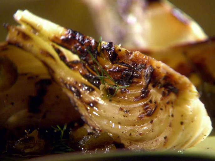 Grilled Fennel with Grilled Jalapeno Sauce Recipe | Sunny Anderson ...