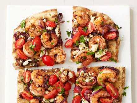 Grilled Shrimp Pizza Recipe | Food Network Kitchen | Food Network