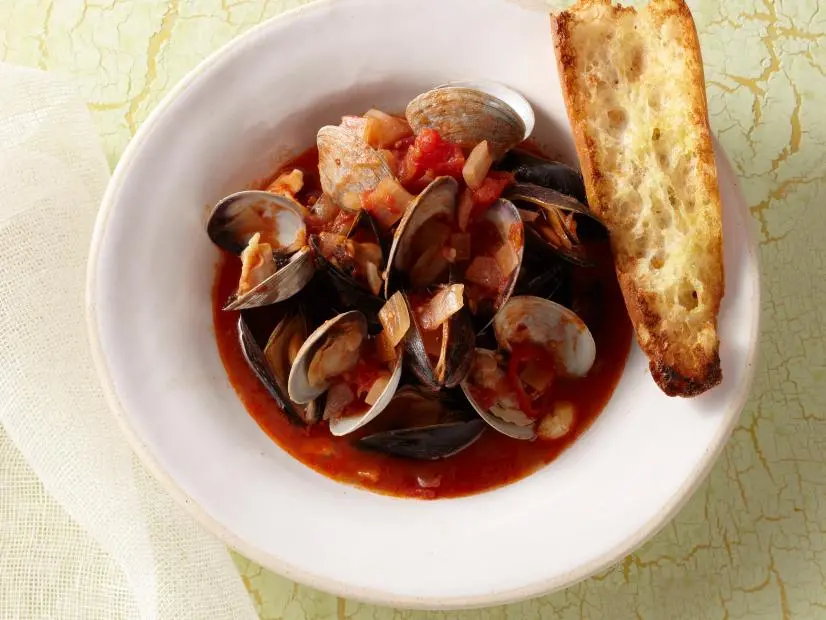 Mussels and Clams with Spicy Tomato Broth Recipe | Food Network Kitchen ...