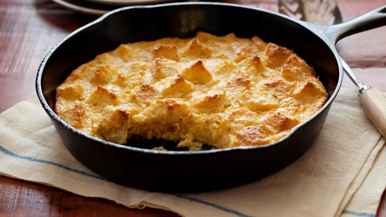 Sweet Corn Bread Pudding Recipe | Alton Brown | Food Network