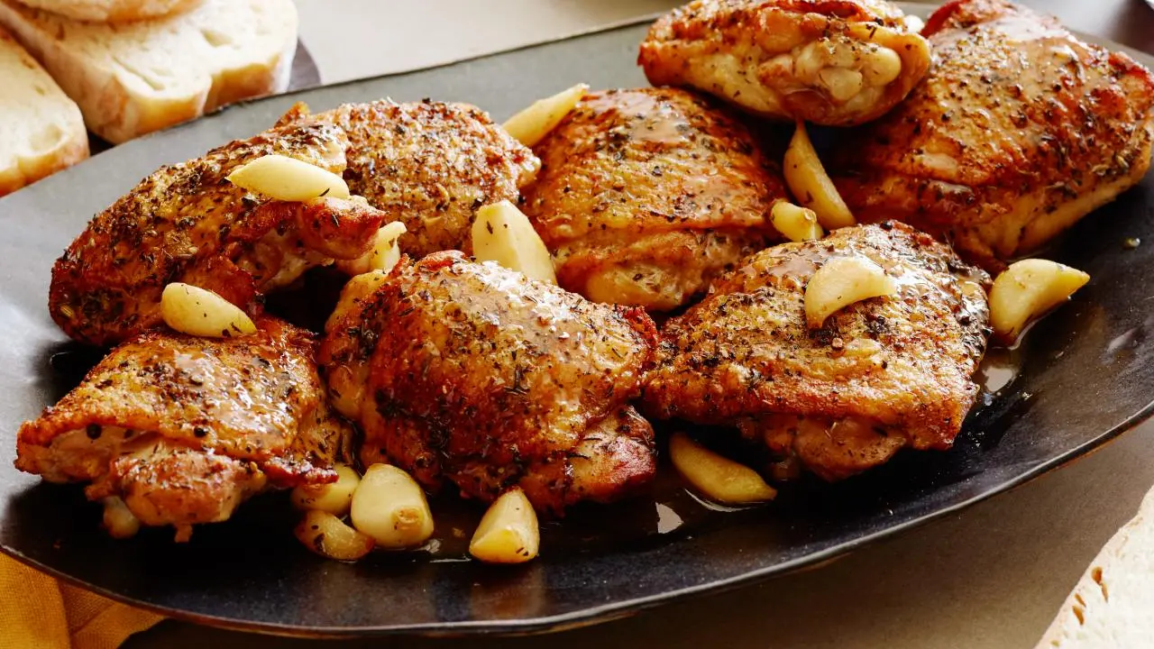 Roasted Garlic Clove Chicken Recipe | Melissa d'Arabian | Food Network