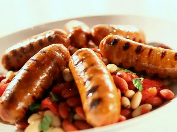 Grilled Sausage with Tuscan Beans