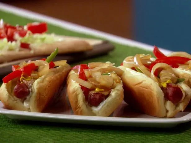 Fully Loaded Bacon-Wrapped Hot Dogs Recipe | Food Network