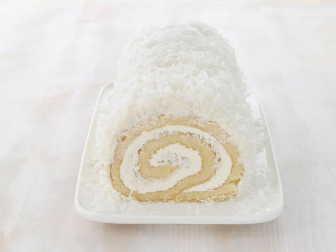 Coconut Roulade With Rum Buttercream Recipe | Food Network Kitchen ...
