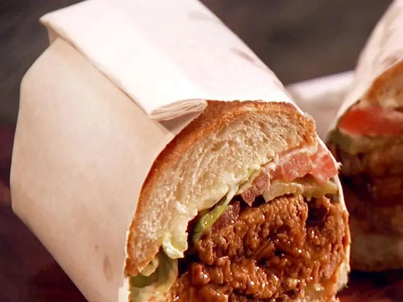 Sloppy Roast Beef Po' Boy Recipe | Food Network