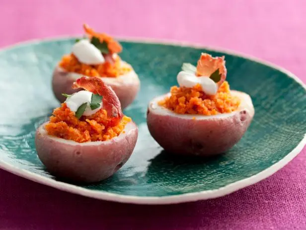Romesco-Topped Potato Bites Recipe - Chef's Resource Recipes